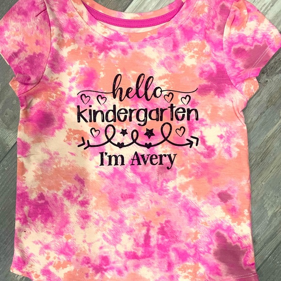 Cat & Jack | Shirts & Tops | First Day Of School Pink Tye Dye Hello ...